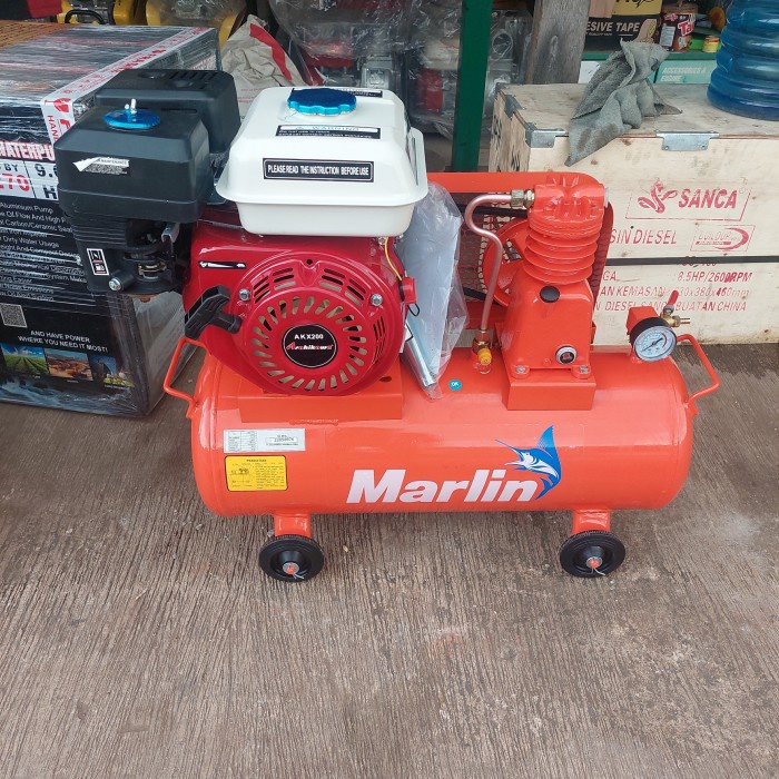 Jual Kompresor Angin 1/4Hp Marlin + Mesin Penggerak Bensin | Shopee ...