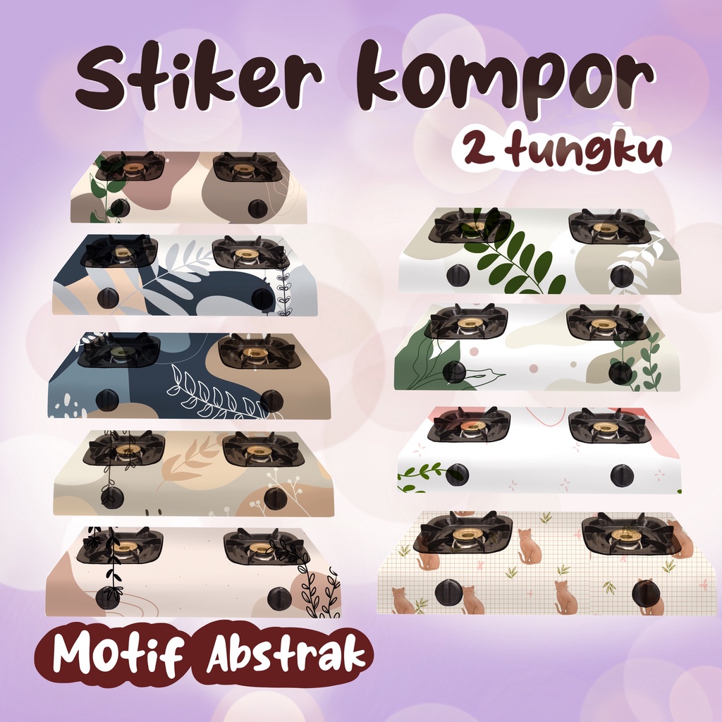 Jual Sticker Setiker Stiker Kompor 2 Mata Tungku Motif Abstrak Aestetik ...