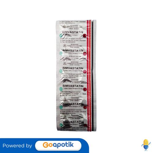 Jual SIMVASTATIN NOVAPHARIN 10 MG STRIP 10 TABLET | Shopee Indonesia