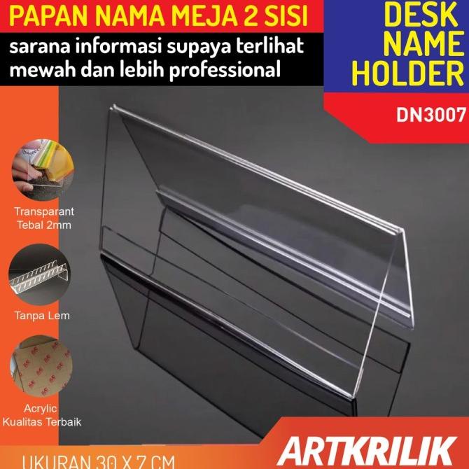 Jual Papan Nama Meja 30 X 7 Cm Akrilik 2 Sisi Acrylic Desk Name Holder ...