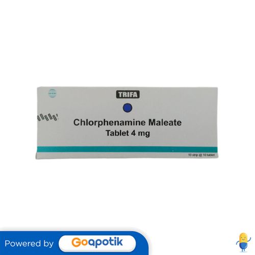 Jual CHLORPHENAMINE MALEATE TRIFA 4 MG BOX 100 TABLET | Shopee Indonesia