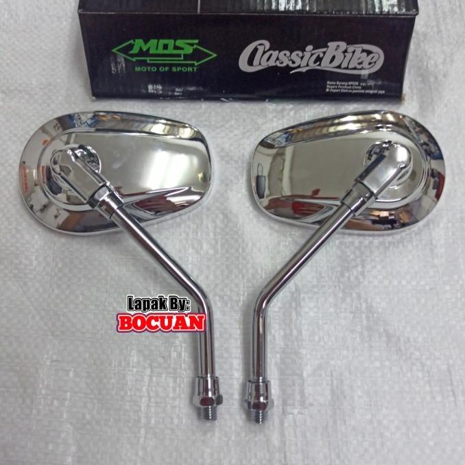 Jual Spion oval chrome w175 thunder 125 scoopy cb 100 krom harley classic | Shopee Indonesia