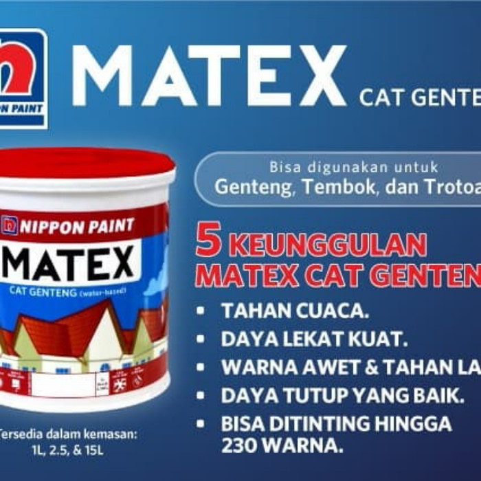 Jual nippon matex cat genteng | Shopee Indonesia