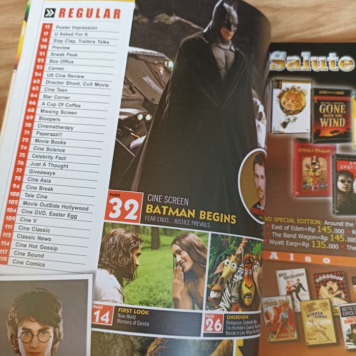 Jual MAJALAH CINEMAGS 72TH EDITION 2005 - BATMAN BEGINS | Shopee Indonesia