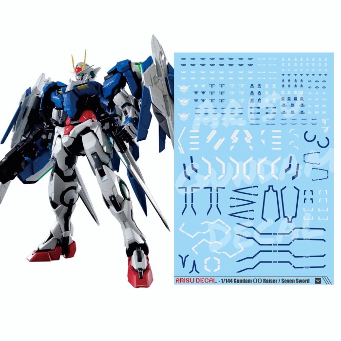 Jual Water Slide Decal Gundam OO Raiser Seven Sword 00 Diver HG RG 1/ ...