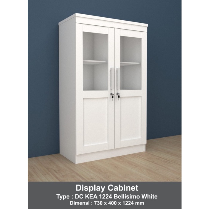 Jual Lemari Buku Putih Display Cabinet Dc Kea 1224 Bellisimo White ...