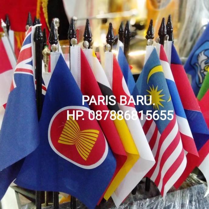 Jual Bendera Negara Asean meja Tiang Kayu | Shopee Indonesia