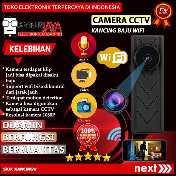 Jual Bestseller Kamera Spy Camkancing Wifi 4K Cam Camera Mini ...