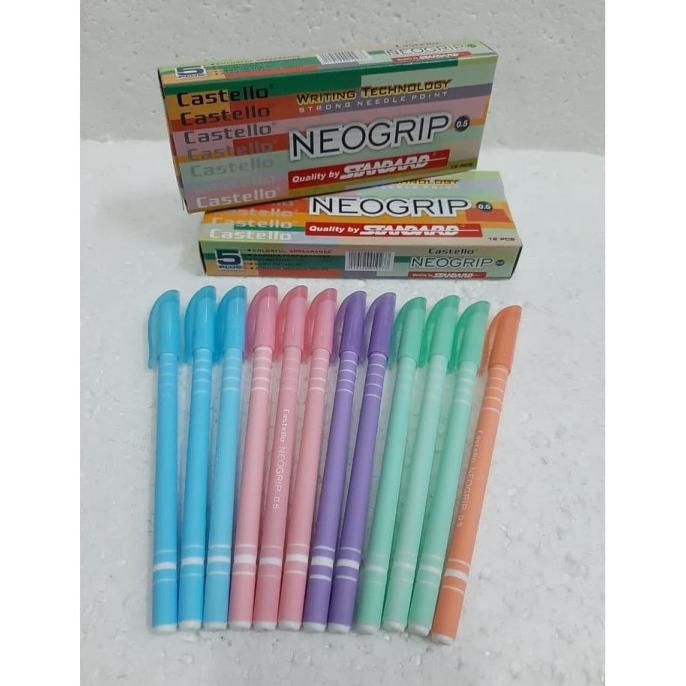 Jual Pulpen Bolpen Bolpoint Standard Castello Neogrip | Shopee Indonesia