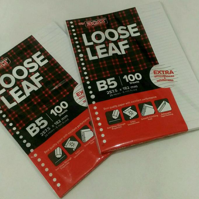 Jual Kertas Loose Leaf / File B5 100 Paperline / Big Boss | Shopee ...