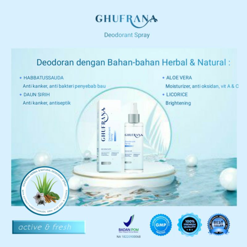 Jual PREMIUM Ghufrana Deodorant Spray Aman BPOM dan Halal MUI | Shopee ...