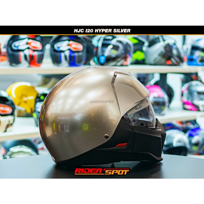 Jual HELM MOTOR HJC I20 HYPER SILVER CROSSOVER HELMET ORIGINAL TOURING ...