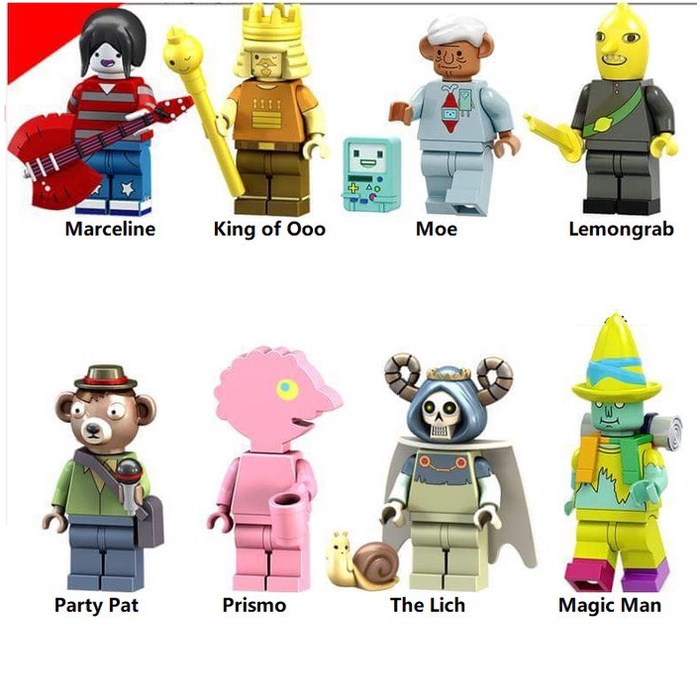 Jual Adventure Time Marceline Moe Lemon Pat Prismo Lich Minifigs Brick ...