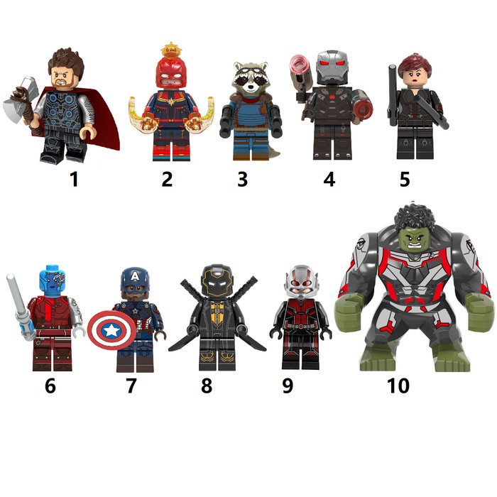 Jual Avengers Endgame Iron Ant Man America Thor Rocket Minifigure Lego ...