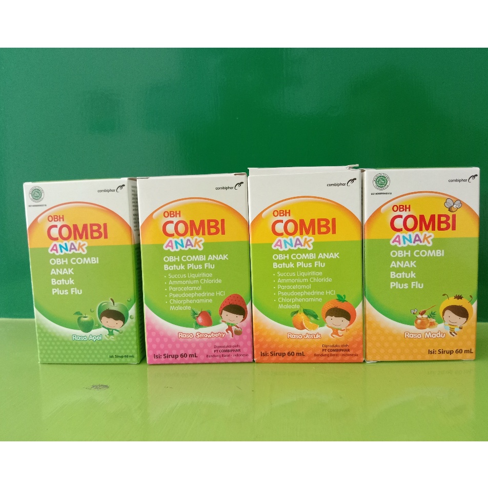 Jual Obat Batuk dan Flu OBH Combi Anak Sirup Rasa Straw, Apel, & Jeruk ...
