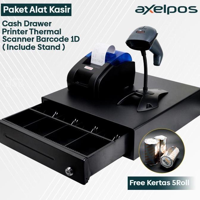 Jual PAKET ALAT KASIR/ PRINTER KASIR BLUETOOTH /LACI KASIR/ SCANNER ...