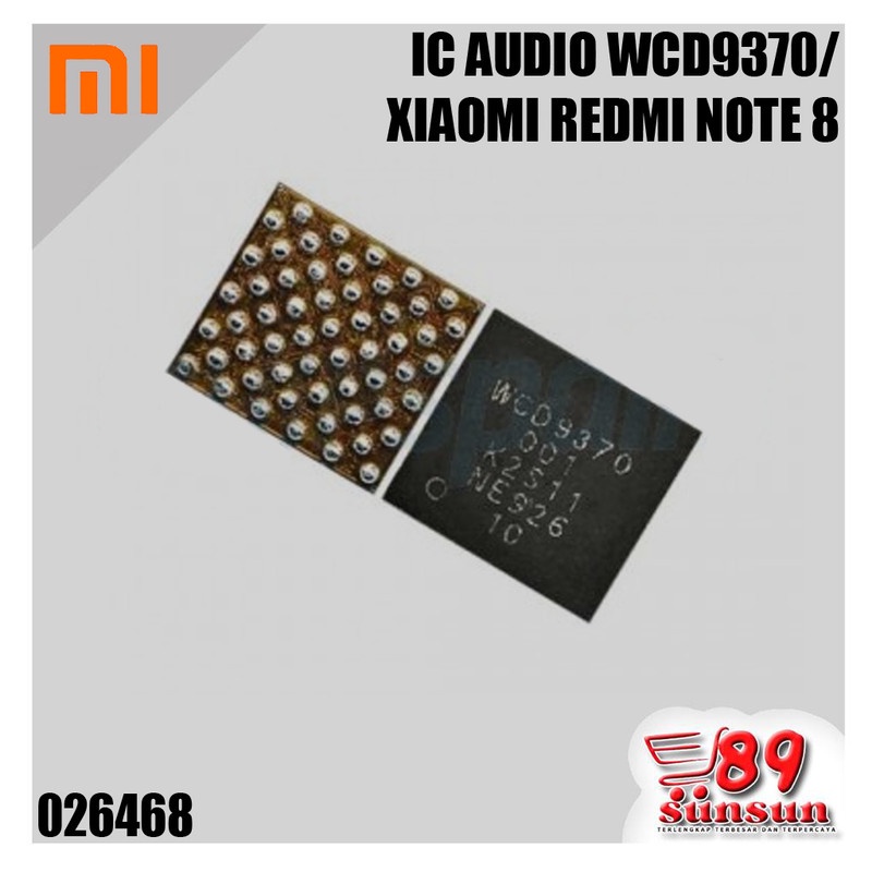Jual IC AUDIO WCD9370/XIAOMI REDMI NOTE 8 | Shopee Indonesia