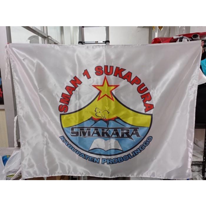 Jual Cetak Bendera Custom Logo Sekolah/Cetak Mini Flag Custom Full ...
