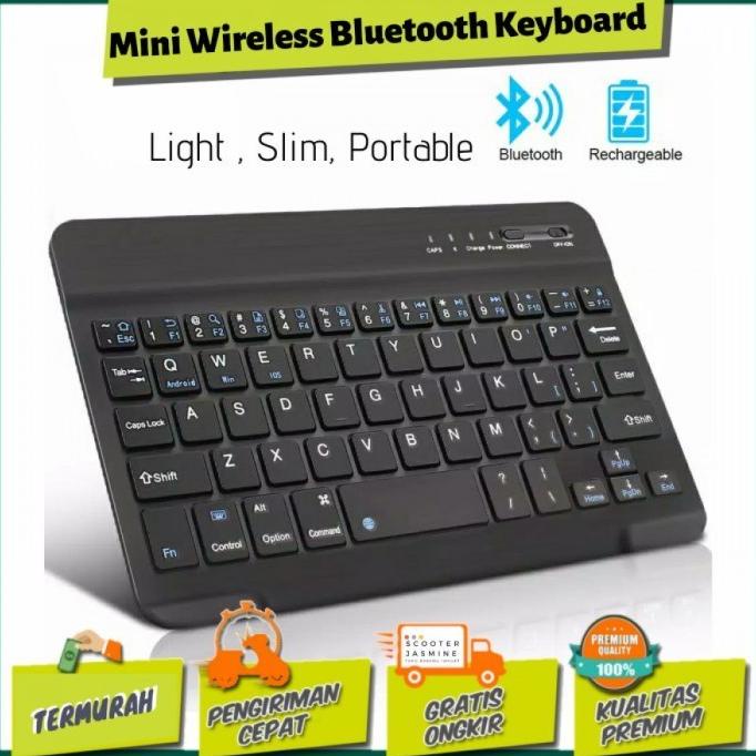 Jual Mini Wireless Bluetooth Keyboard Slim Thin Design Windows Android ...