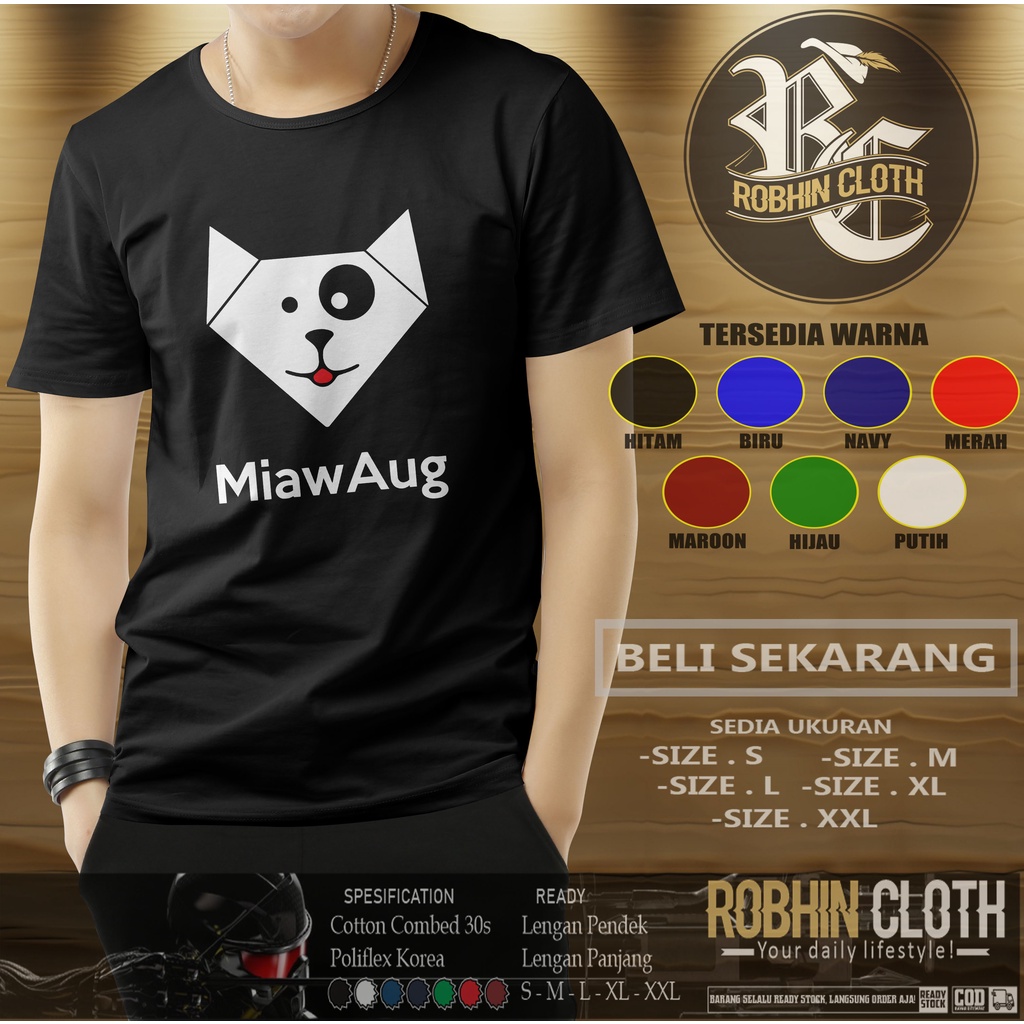 Jual Kaos Miawaug Logo Baju Game | Shopee Indonesia