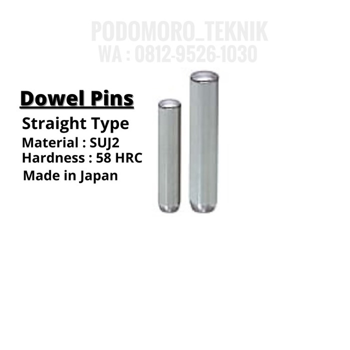 Jual Dowel Pin Tipe Solid 6 mm Dowel Pin Polos 6x10 6x15 6x20 6x25 ...