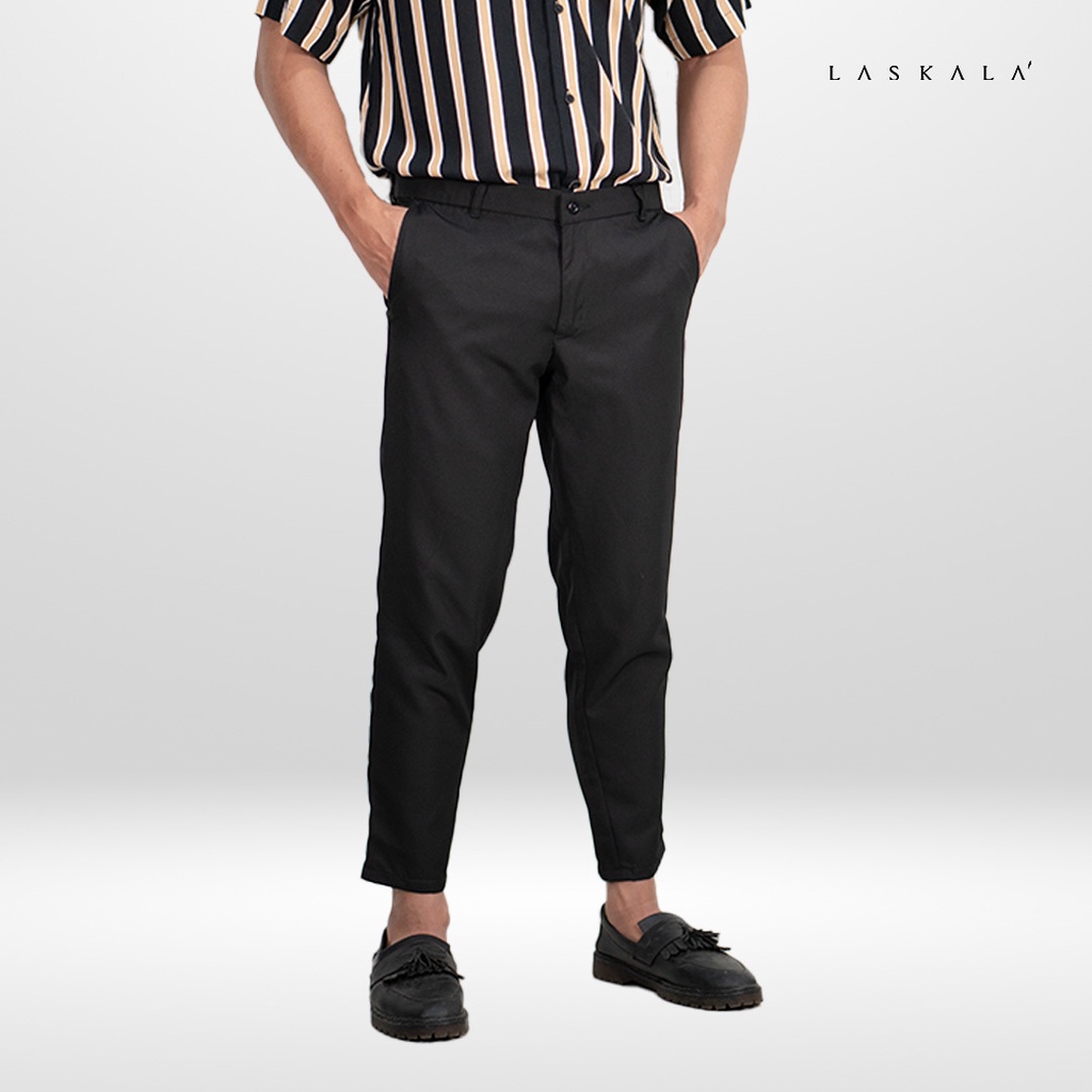 Jual Laskala Basic Celana Ankle Pants Black | Shopee Indonesia