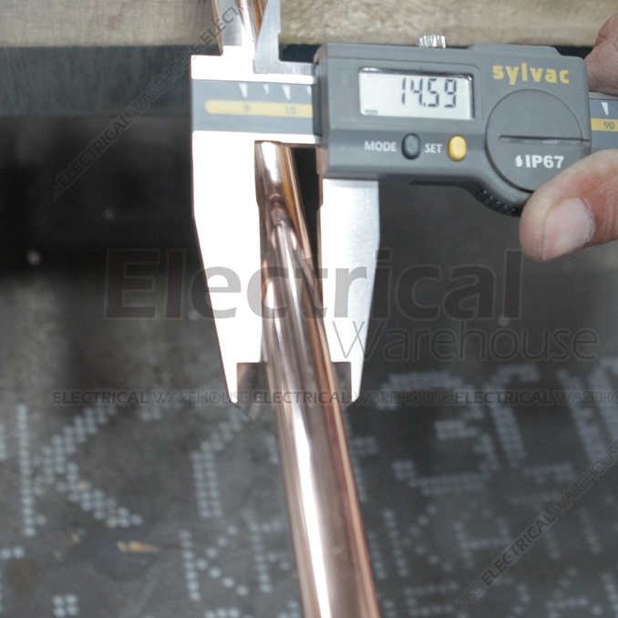 Jual COPPER ROD TEMBAGA 5/8 inch 1 meter ( GROUND GROUNDING 5/8" 1m ...