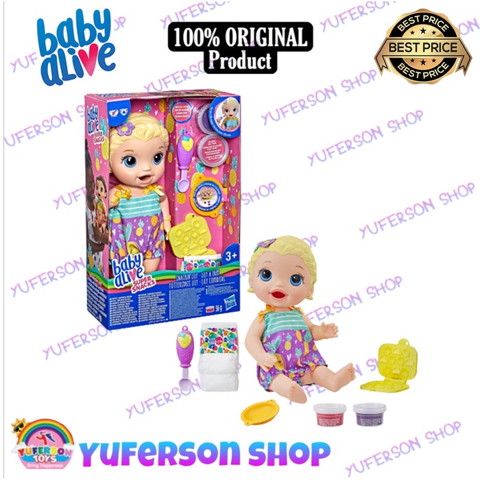 Jual BABY ALIVE SUPER SNACKS SNACKIN' LILY ORIGINAL HASBRO | Shopee Indonesia