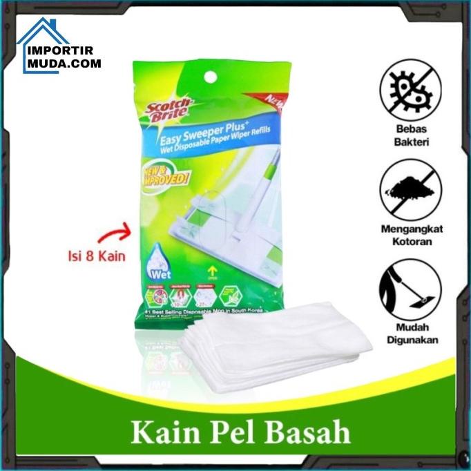 Jual Ready Scotch Brite 3M Isi Ulang Easy Sweeper Plus Wet Refill Kain ...
