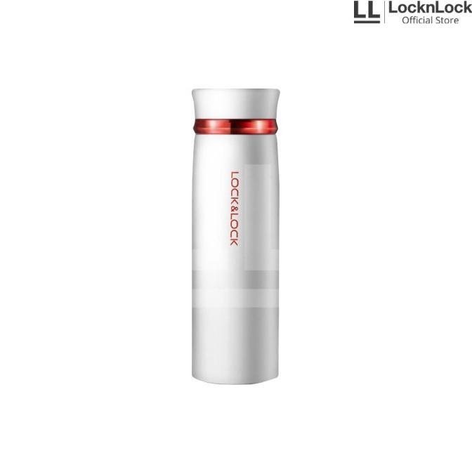 Jual LOCK&LOCK Feather Ring Vacuum Tumbler 450ml White Red LHC4131WR ...