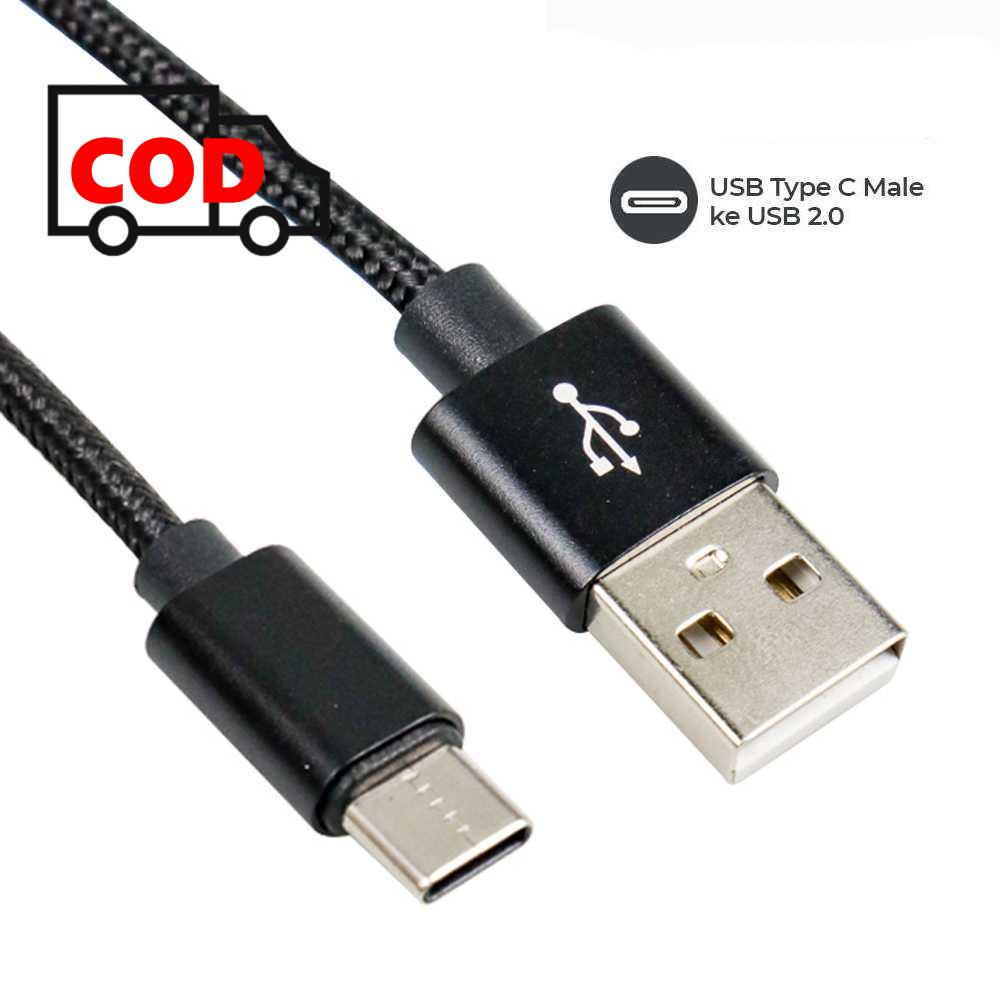 Jual Kabel Data USB Type C 30cm Konektor Sambungan Cable Charger Cas ...