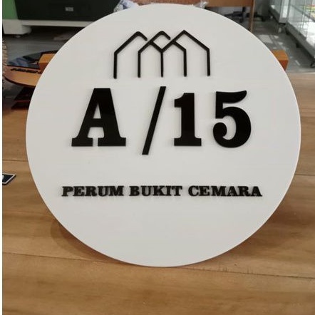 Jual SIGN PENANDA NOMOR RUMAH akrilik tebal | Shopee Indonesia