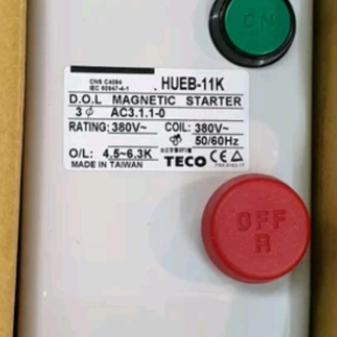 Jual Motor Starter D.O.L Magnetic Starter Teco 3Phase Hueb-11K Taiwan | Shopee Indonesia