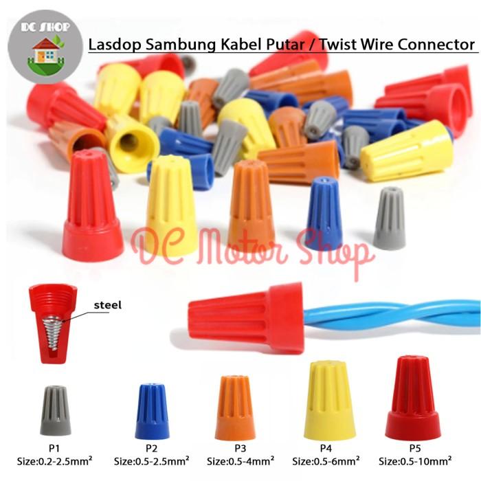 Jual Lasdop Sambungan Kabel Putar Cap Twist Wire Connector Screw ...