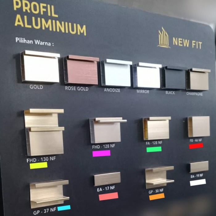 Jual NFIT EA17 GOLD ROSEGOLD LIST ALUMINIUM FRAME EDGING ALUMINIUM ...