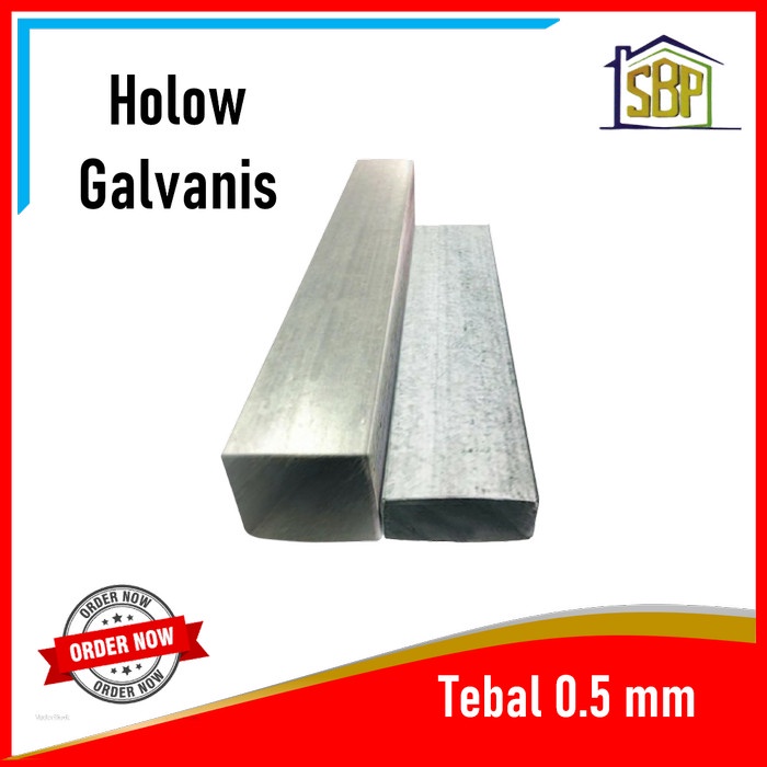 Jual Besi Holo Holow Hollow Galvanis 2x4 tebal 0,5 mm Rangka Plafon Partisi | Shopee Indonesia