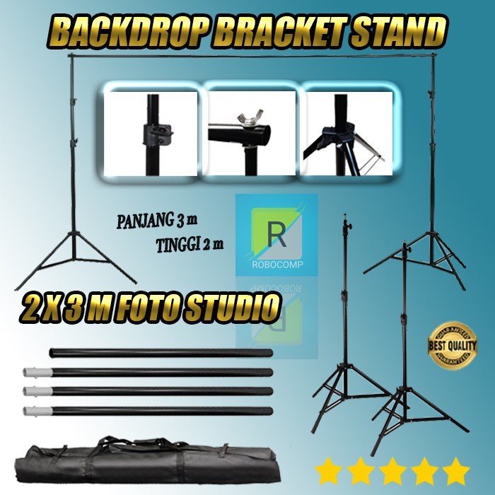 Jual Backdrop Bracket Stand 3m Foto Studio | Shopee Indonesia