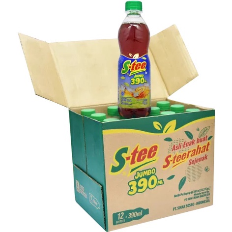 Jual Minuman Teh S-Tee STee 1 Dus Karton isi 12 Botol @390ml | Shopee ...
