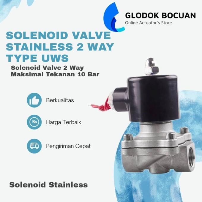 Jual SOLENOID VALVE STAINLESS 2 WAY SELENOID SS TYPE UWS NORMALY CLOSE | Shopee Indonesia