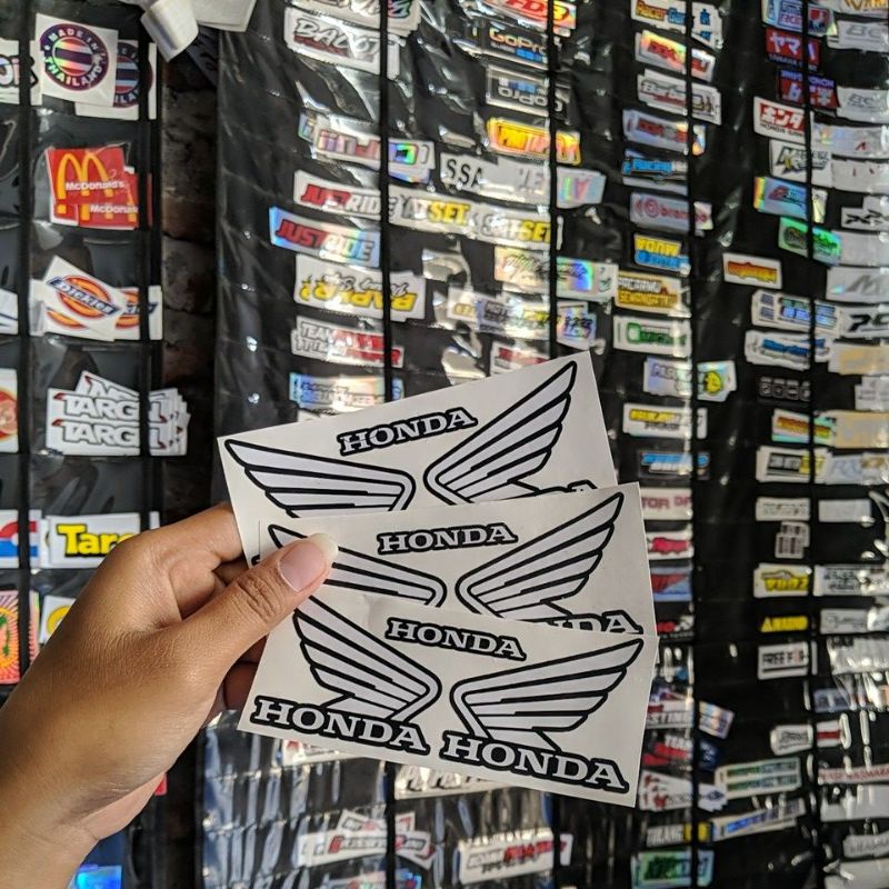 Jual Stiker Printing Logo Sayap HONDA WING Hologram Motor Sticker Print ...