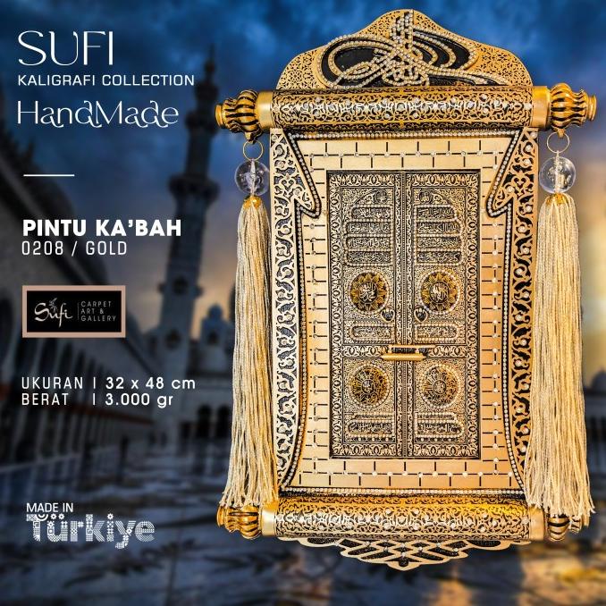 Jual Kaligrafi Naskah Pintu Kabah Made In Turki 0208 Gold 32x48 Cm ...