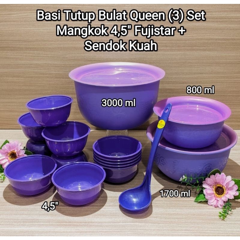 Jual Basi Tutup Queen Set Mangkok Fujistar | Shopee Indonesia