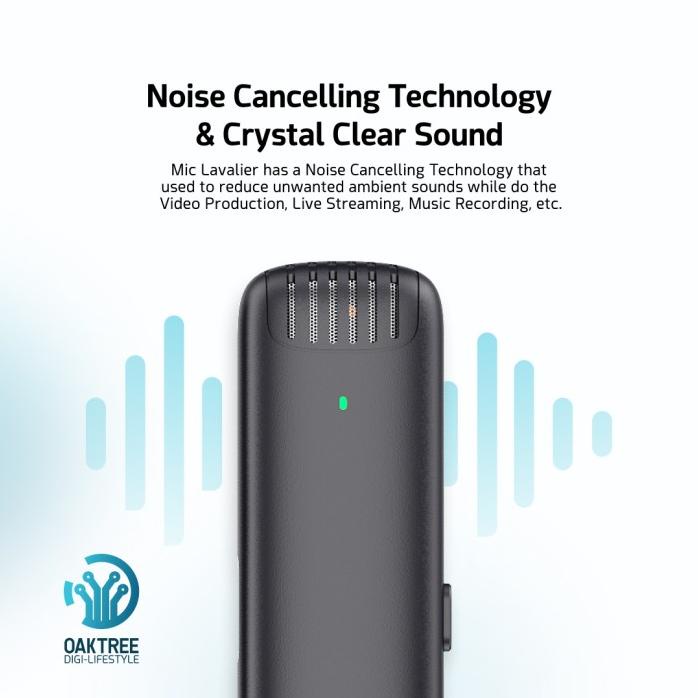 Jual OAKTREE DUAL MIC WIRELESS HP PORTABLE MICROPHONE WITH CHARGING ...