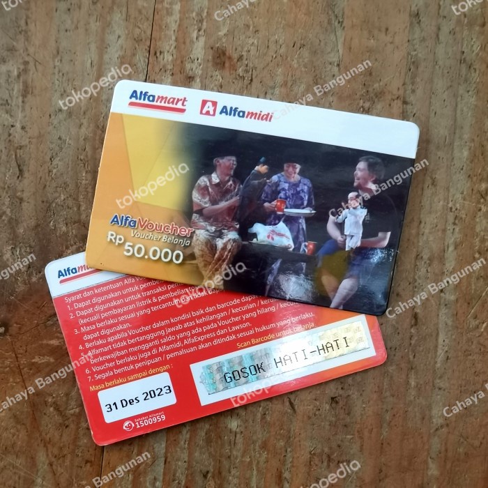 Jual Voucher Vocer Belanja Alfa Alfamart Midi 50 Rb Ribu 50000 50Rb 50K ...