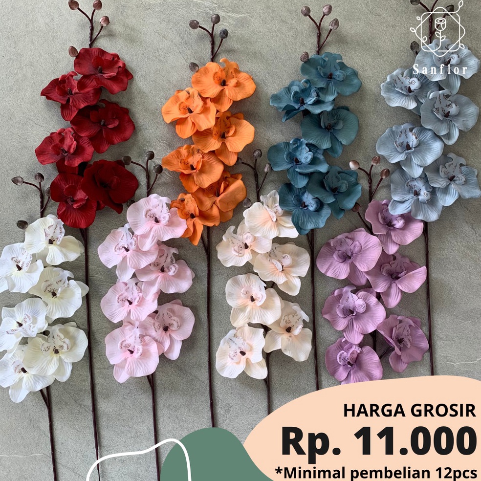 Jual IdJ4v9U BUNGA ANGGREK K6 / ORCHID ARTIFICIAL FLOWER HIASAN ...