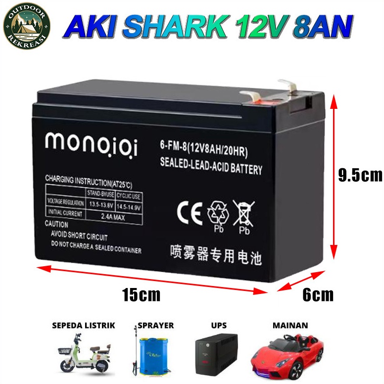 Jual NEW STOCK!. Aki Kering Sprayer Elektrik 12V 8AH KANEDA/Baterai Alat Semprot Hama | Shopee ...