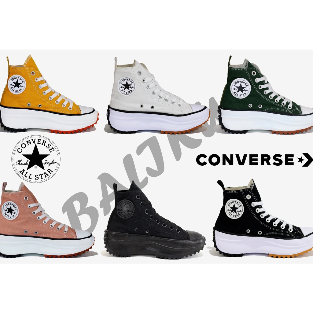 Jual pola -77 Sepatu Converse Run Star Hike 70s High Sneakers Wedges ...