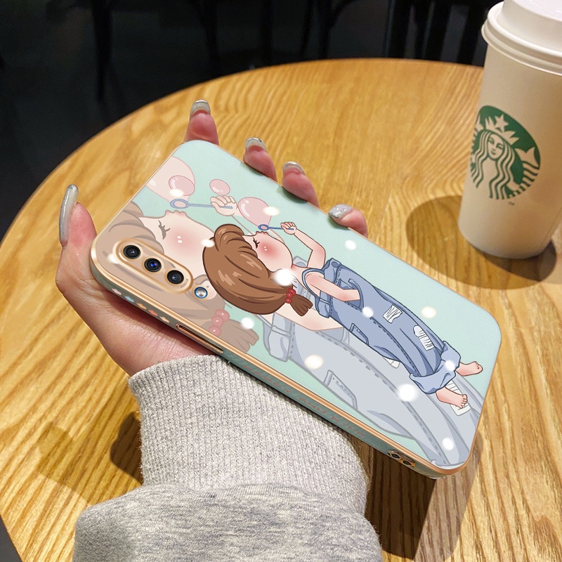 Jual Case Ponsel untuk Samsung A50 A50s A30s A30 A20 M10s Case gadis pola gelembung HP tiup pola ...