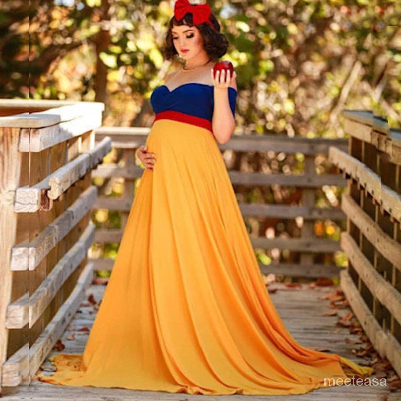 Jual Maternity Cosplay Princess Dress for Photo Shoot Sexy V-neck Belt ...