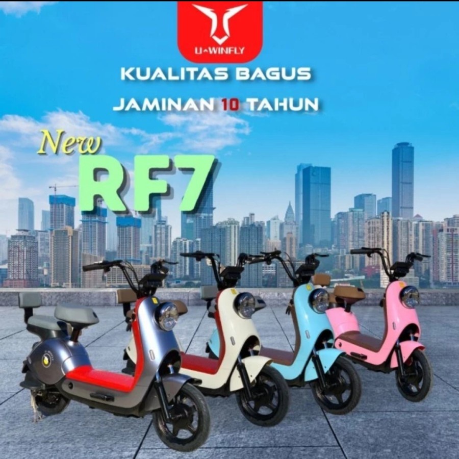 Jual SEPEDA LISTRIK UWINFLY REDFISH 7 RF7 - Biru Muda | Shopee Indonesia